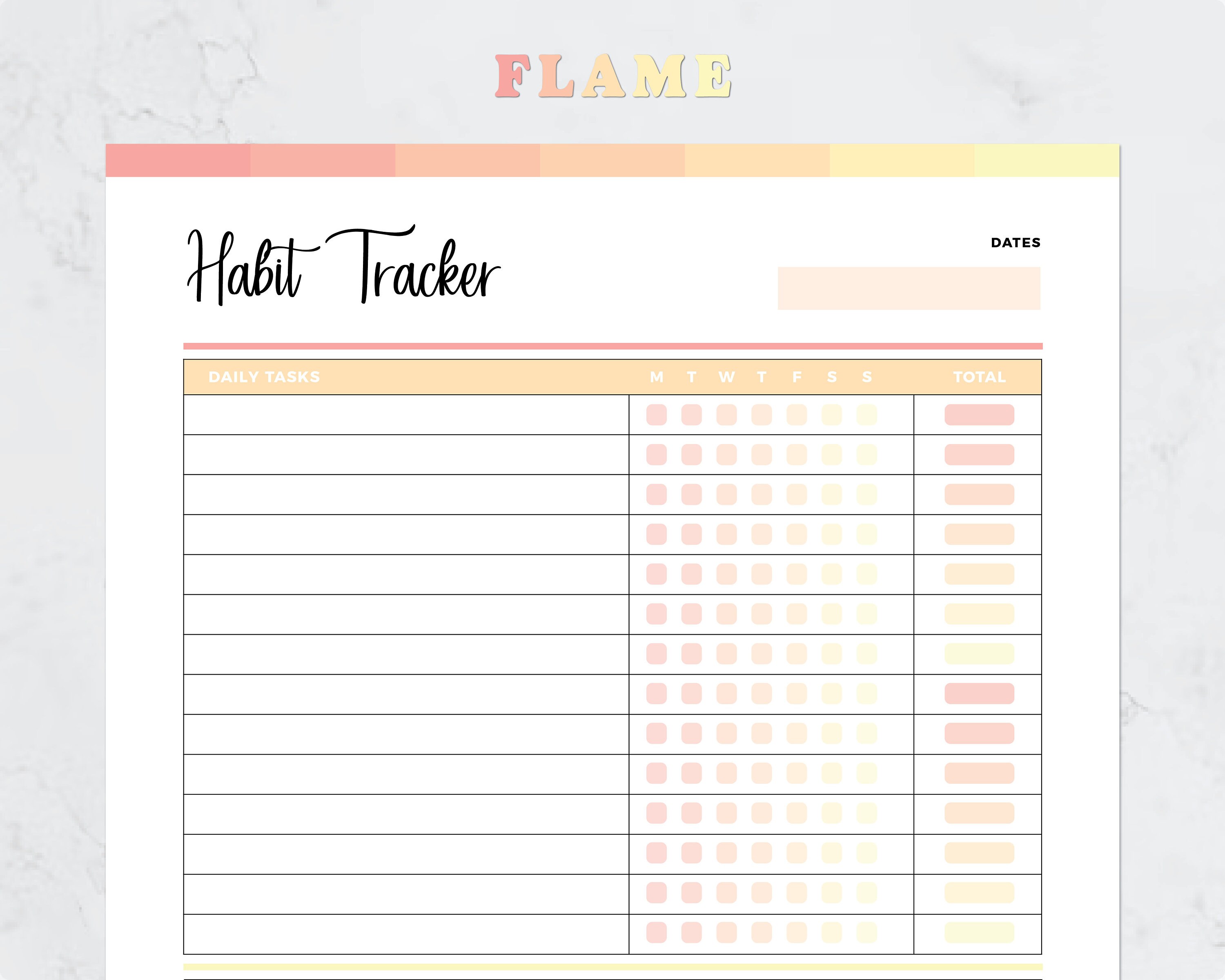 Habit Tracker Printable Daily Task Checklist - Etsy Australia