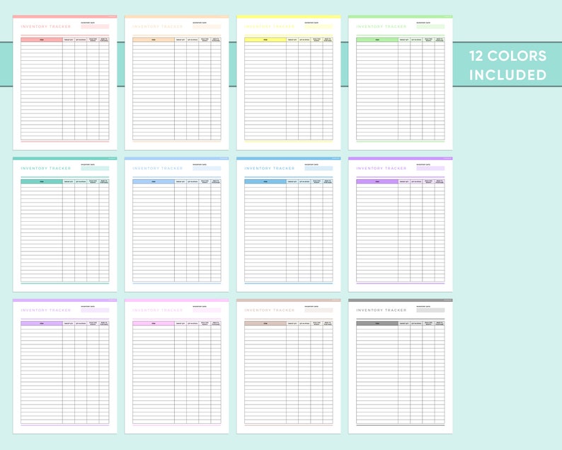 Editable Inventory Tracker Printable, Fillable Inventory Template ...