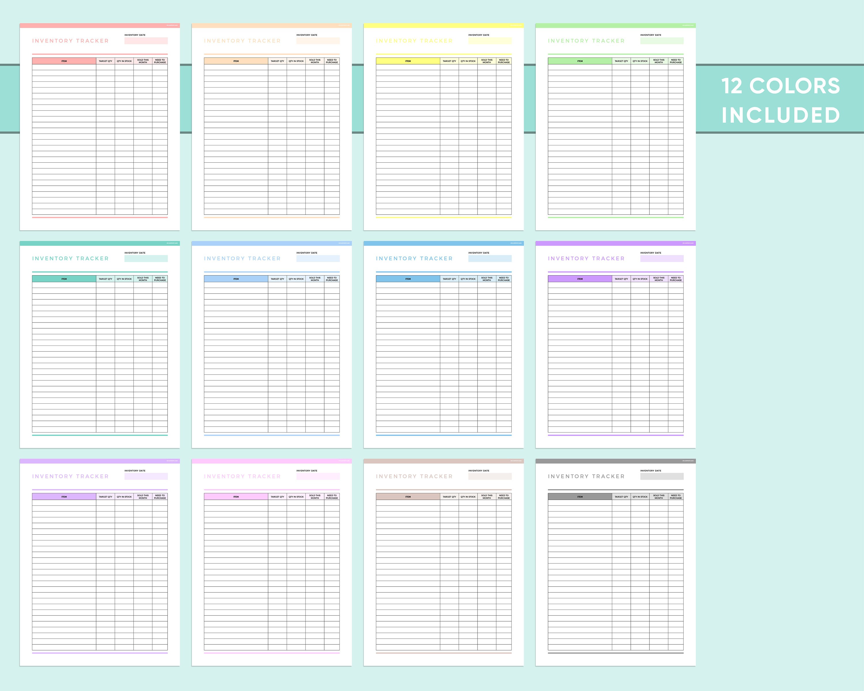 Editable Inventory Tracker Printable Fillable Inventory - Etsy Australia