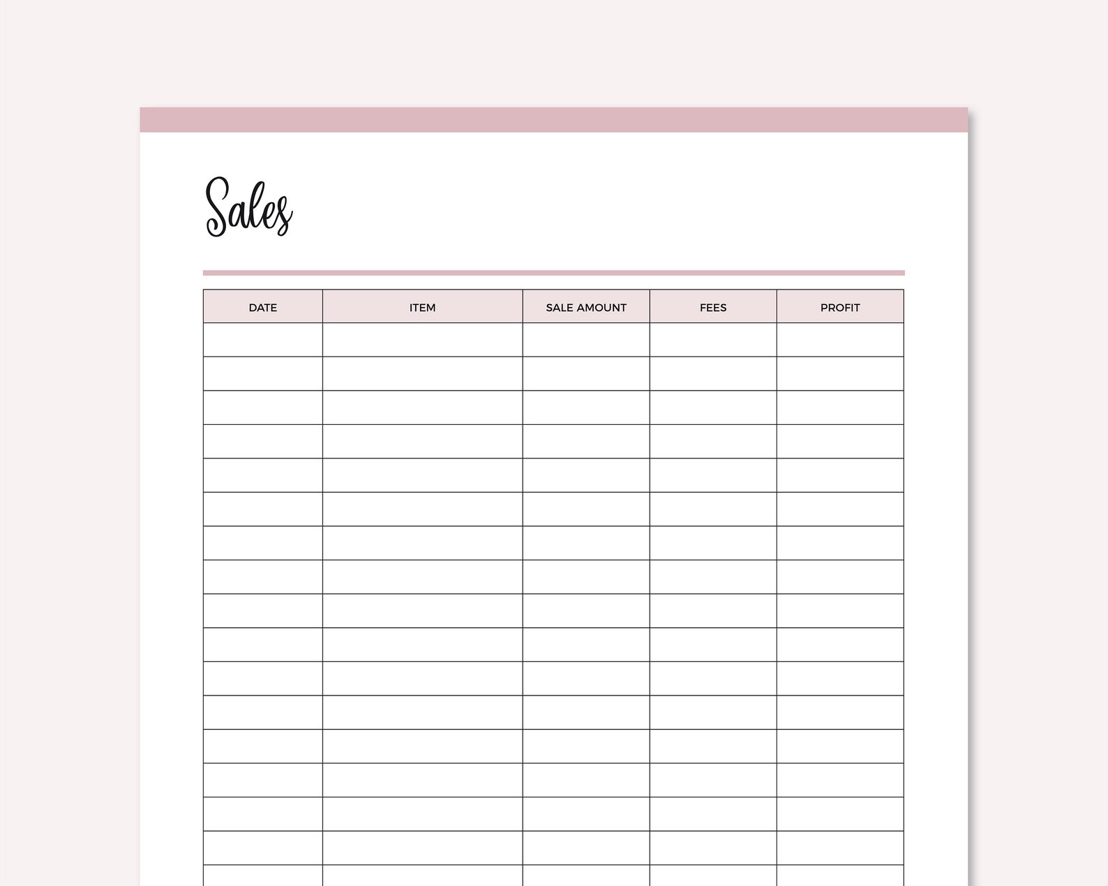 Printable Sales Tracker, Order Tracker, Sales Tracking, Business Sales ...