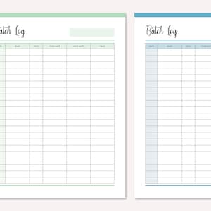 Printable Soap Making Batch Log, Soap Maker Planner, Soap Making ...