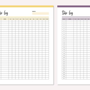 Step Tracker Printable, Step Counter, Daily Step Log, Monthly Step ...