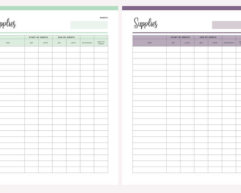 Printable Inventory Tracker Inventory Sheet Craft Business - Etsy