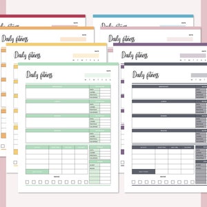 Daily Fitness Sheet Printable, Food and Exercise Tracker, Calorie ...