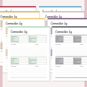 Printable Communication Log Call Log Insert A4 and Letter | Etsy