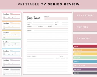 Printable Series Log - Etsy