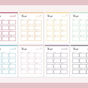 Printable Year at a Glance Planner Page, Print at Home Yearly Calendar ...