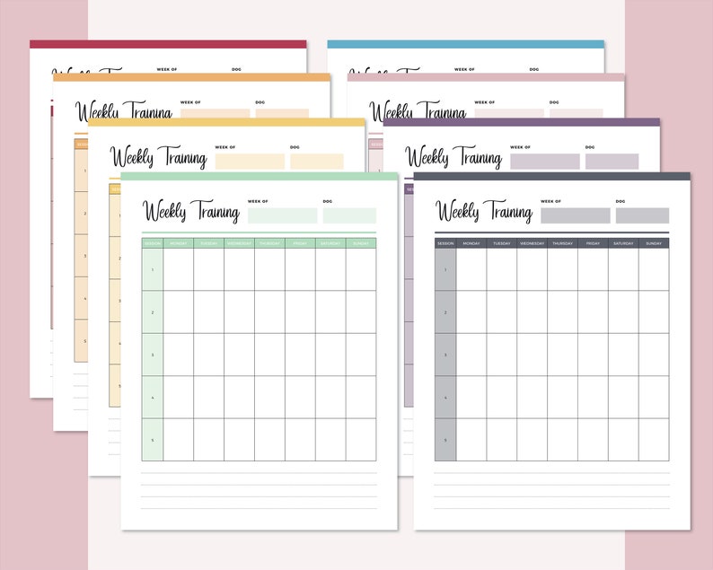 Printable Dog Training Schedule Puppy Training Planner - Etsy
