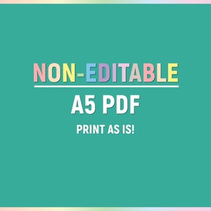 A5 Energy Level Tracker, Printable Energy Journal, Simple Yearly Energy ...