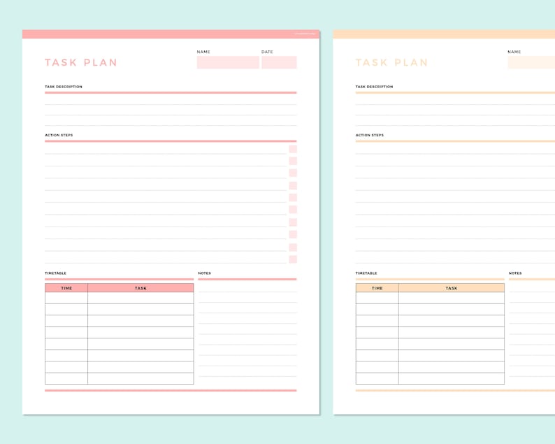 Editable Task Planner Printable ADHD Task Planner Project - Etsy
