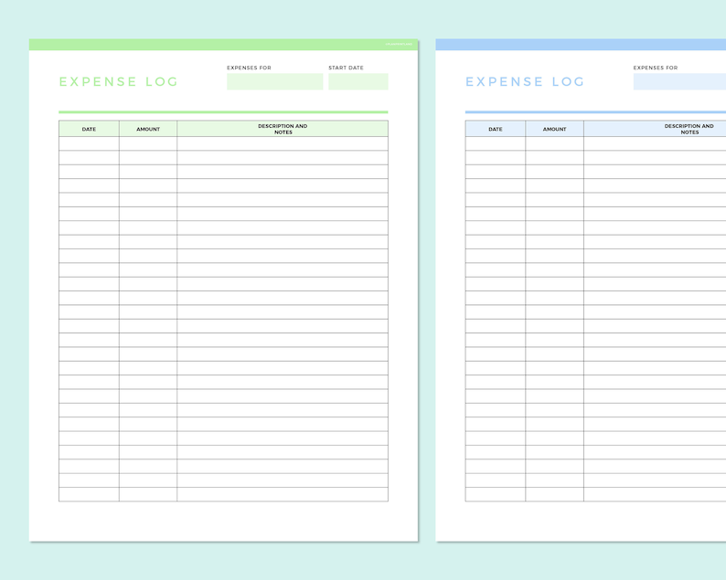 Editable Expense Log Printable, Fillable Expense Tracker, Spending ...