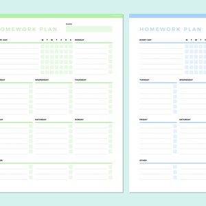 Editable Homework Checklist, Fillable Homework Planner, Printable ...
