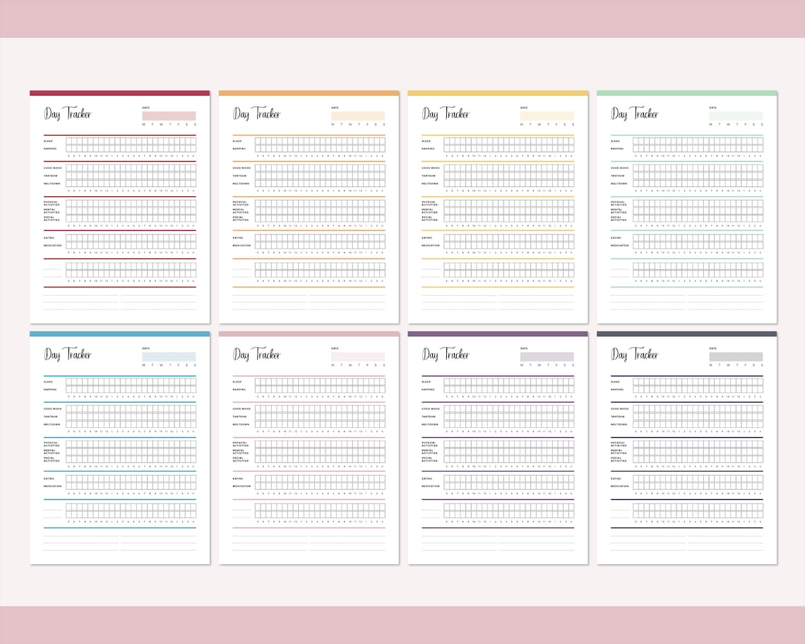 Autistic Child Care Log Printable Day Tracker Behavioural | Etsy UK