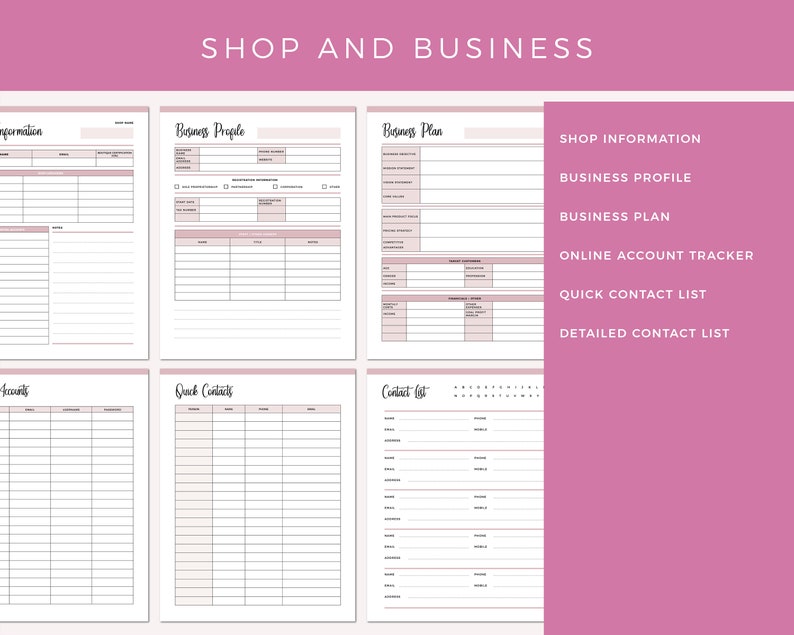 Reseller Planner Printable, Online 2nd Hand Sales Binder, Small ...