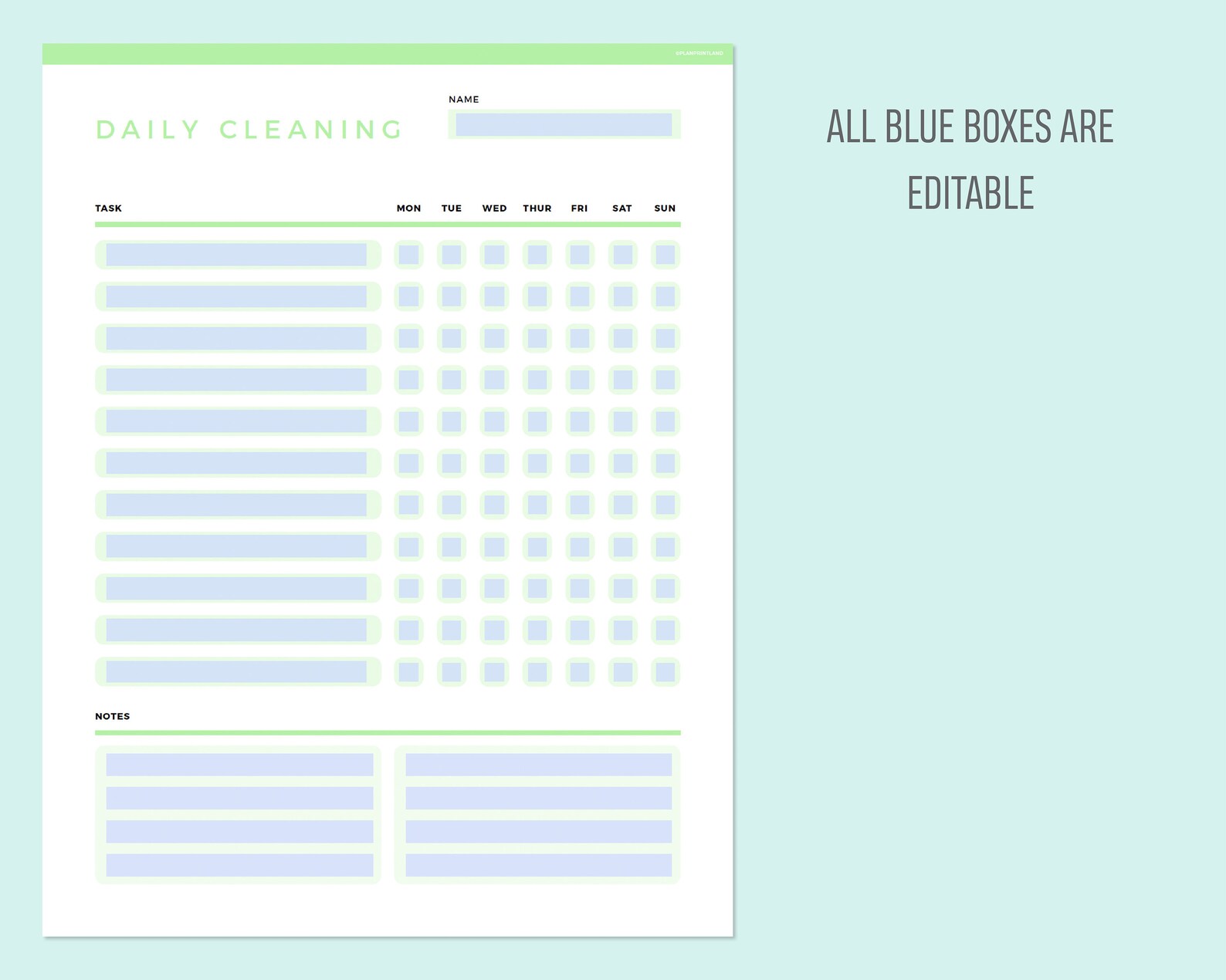 Editable Daily Cleaning Checklist, Fillable Cleaning Schedule, Cleaning ...