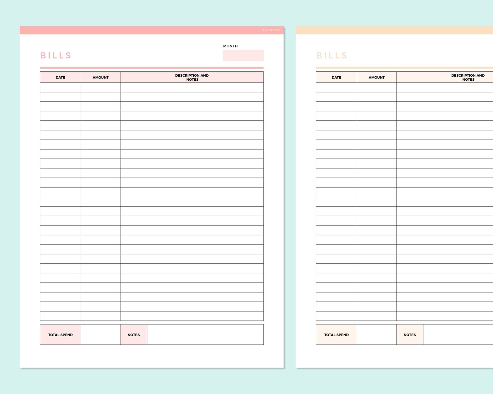 Editable Bill Tracker Printable, Bills Tracker, Monthly Bill Tracker ...