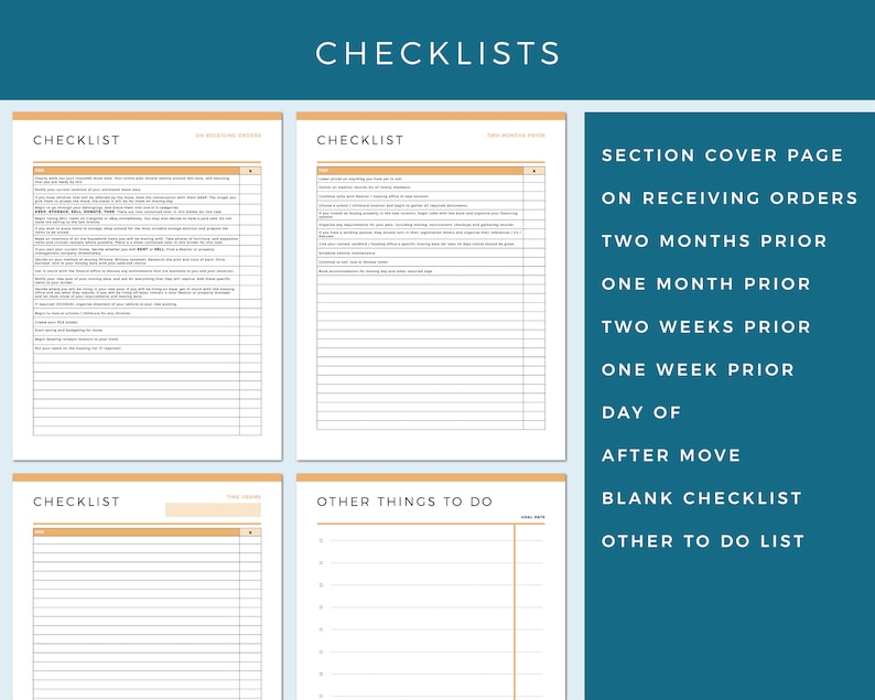 PCS Binder Printable, PCS Checklist, Military Move Planner, Military ...