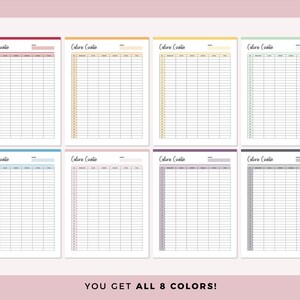 Calorie Tracker Printable, Calorie Counter, Calorie Deficit, Calorie ...