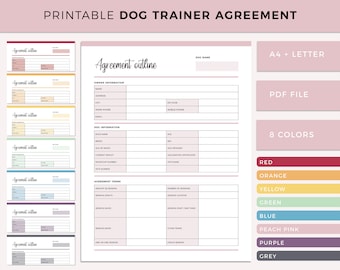 Printable Dog Training Outline - Etsy