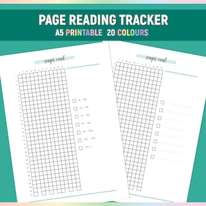 A5 Avid Reader Chart Tracker, Printable Avid Reader Journal, Simple ...