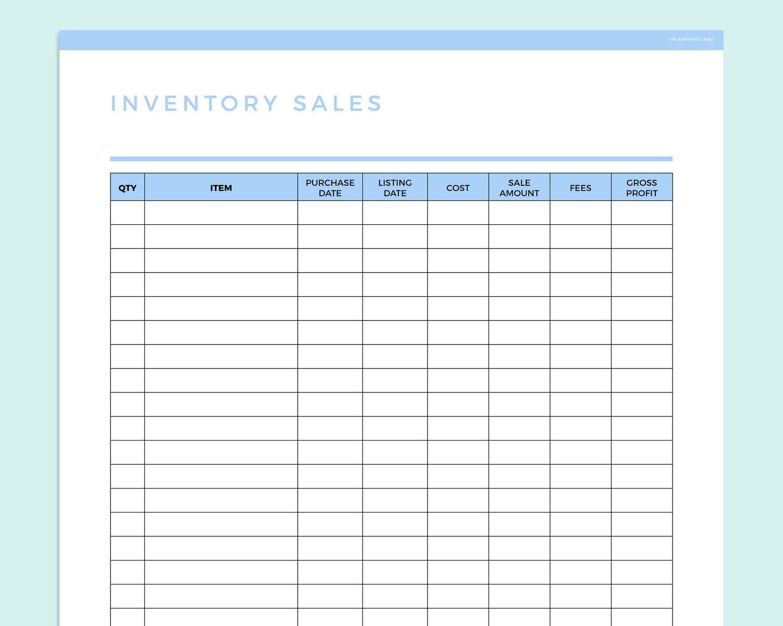 Editable Inventory Tracker Printable, Fillable Inventory Sheet ...