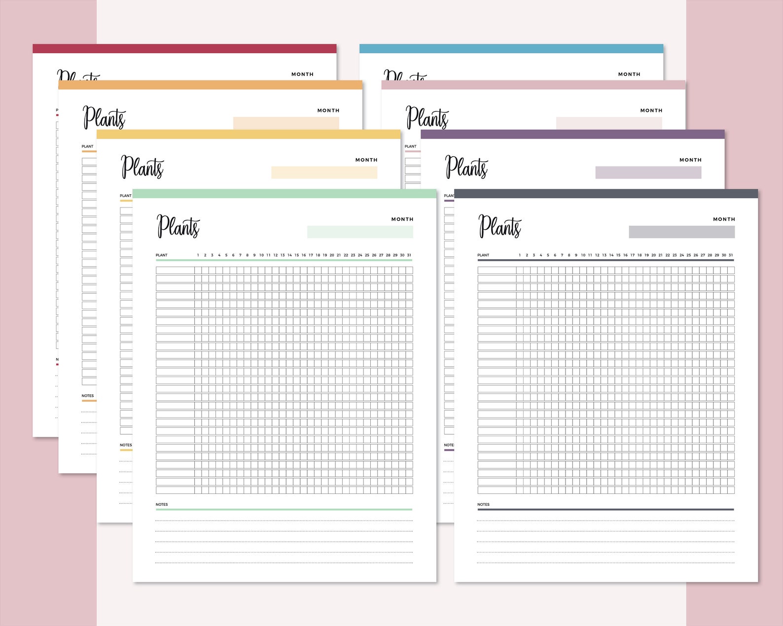 Printable Plant Watering Chart, Print at Home Plant Care Schedule ...