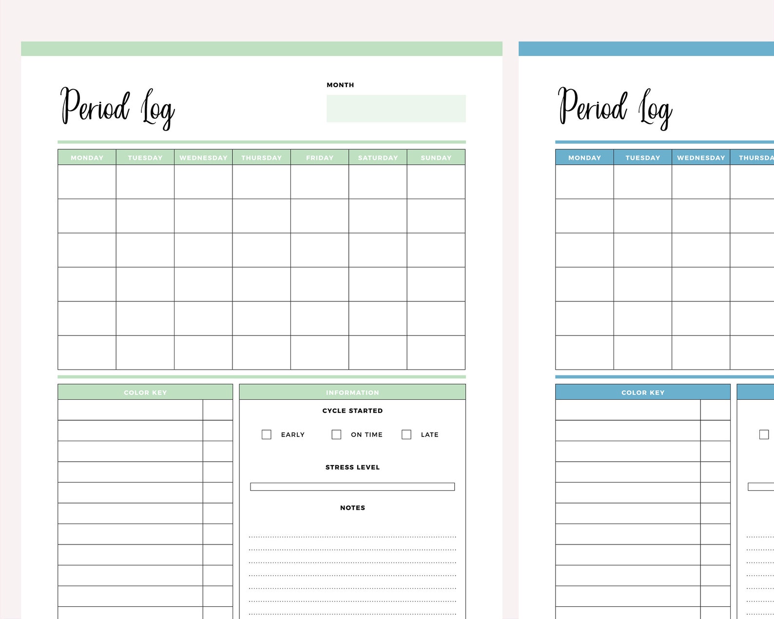 Printable Period Tracker, Period Journal, Ovulation Tracker, Fertility ...
