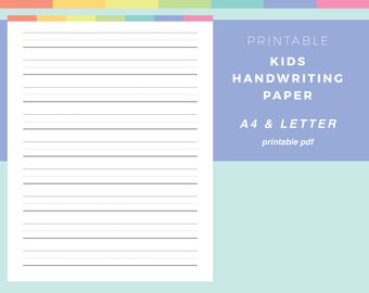 Printable and Editable Lined Paper : Wide College Narrow - Etsy