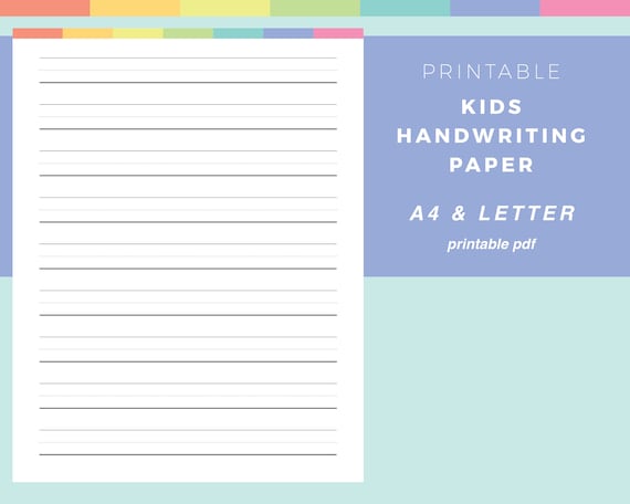 Papel De Escritura Para Jardín De Infantes Imprimible Gratis