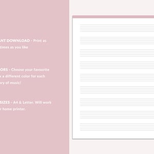 Printable Music Manuscript Paper, Print at Home 9 Staff Sheet Music ...