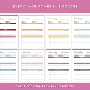 Family Medical Binder Printable, Health Care Planner, Health Tracker ...