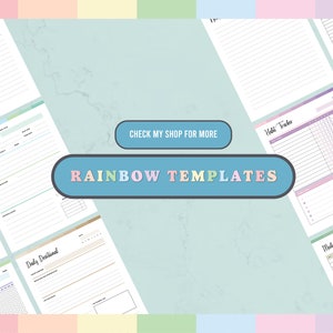 Daily to Do List Printable | Rainbow Task Checklist - Etsy