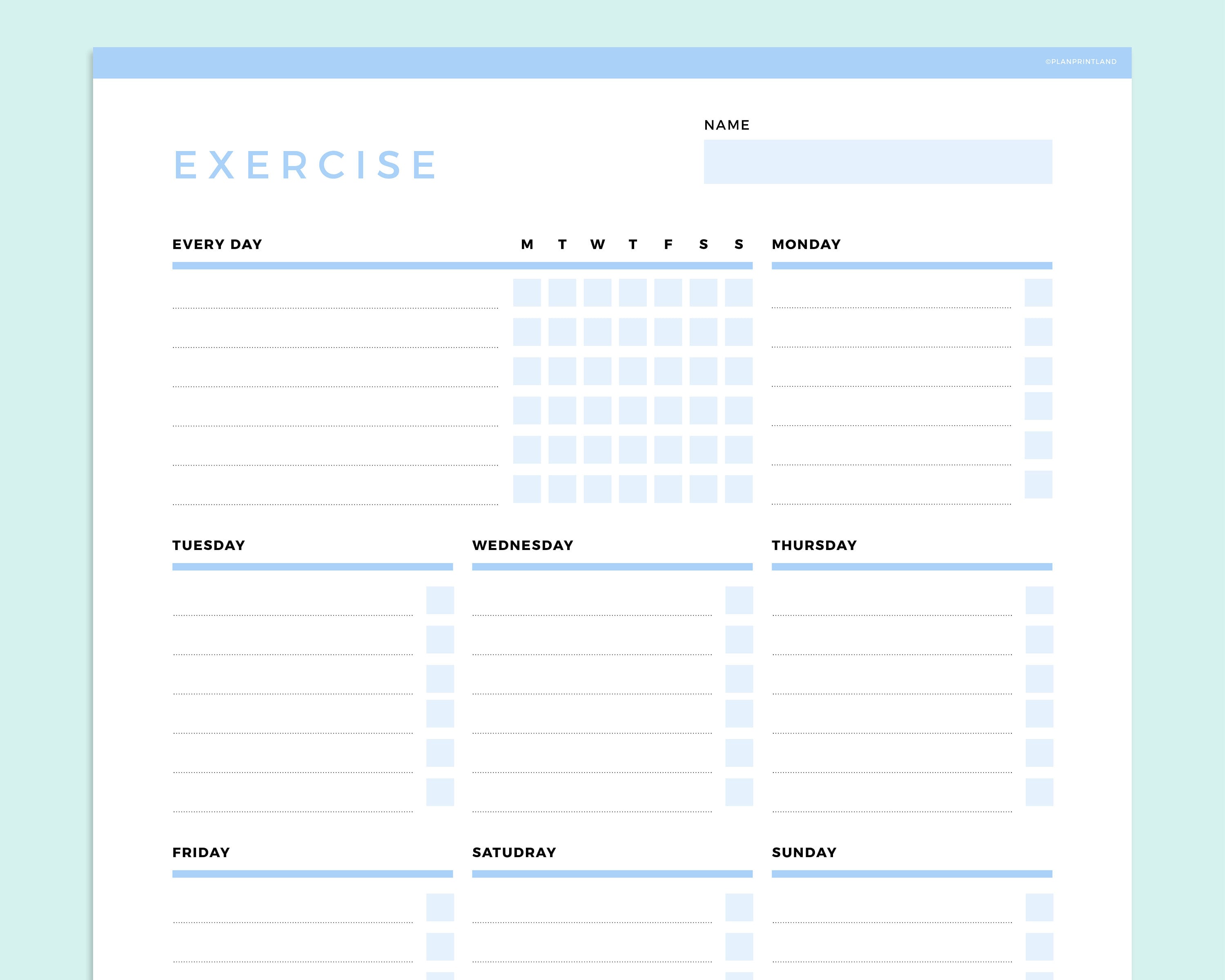 Editable Exercise Tracker Printable Fillable Daily Exercise - Etsy ...