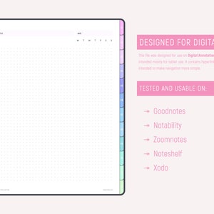Digital Dot Grid Notebook, Dotted Note Book for Goodnotes, Notability ...