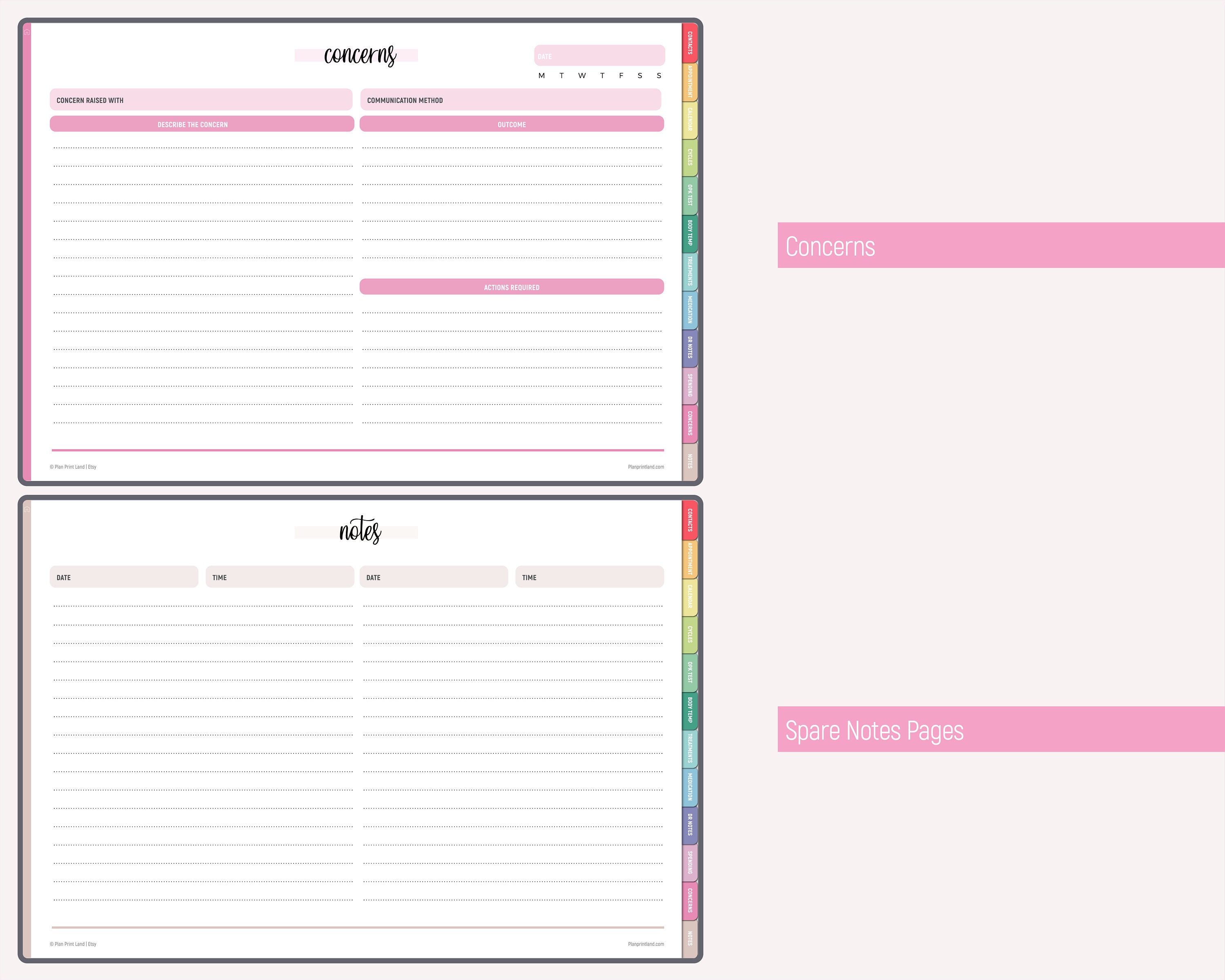 Digital IVF Planner, TTC Journal, IUI Medication Tracker, Conception ...