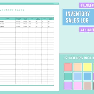 Editable Inventory Tracker Printable, Fillable Inventory Sheet, Inventory Log, Inventory ...