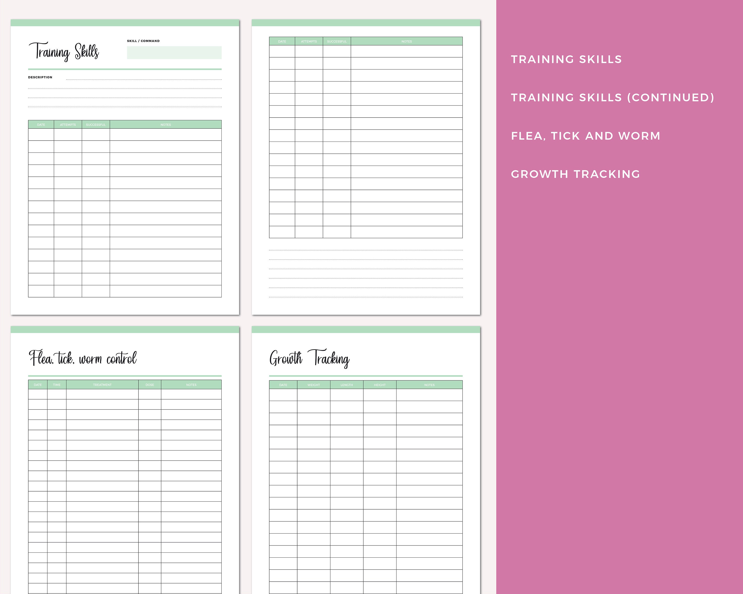 Printable Dog Training Planner Puppy Training Planner Etsy printable-dog-training-planner-puppy-training-planner-etsy
