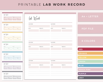 Lab Test Log L Blood Work Tracker L Blood Test Log - Etsy