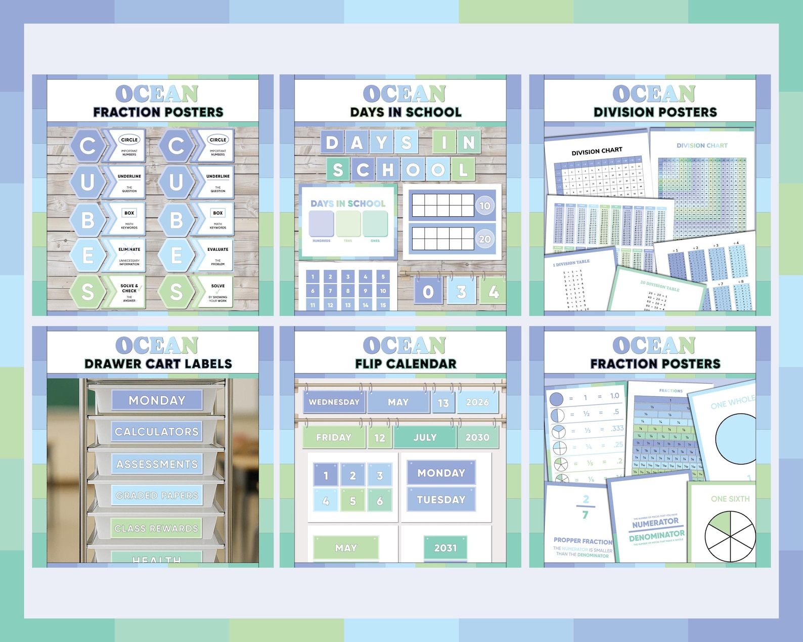 Classroom Decor Bundle | Ocean Classroom Theme | Calm Nature Classroom ...