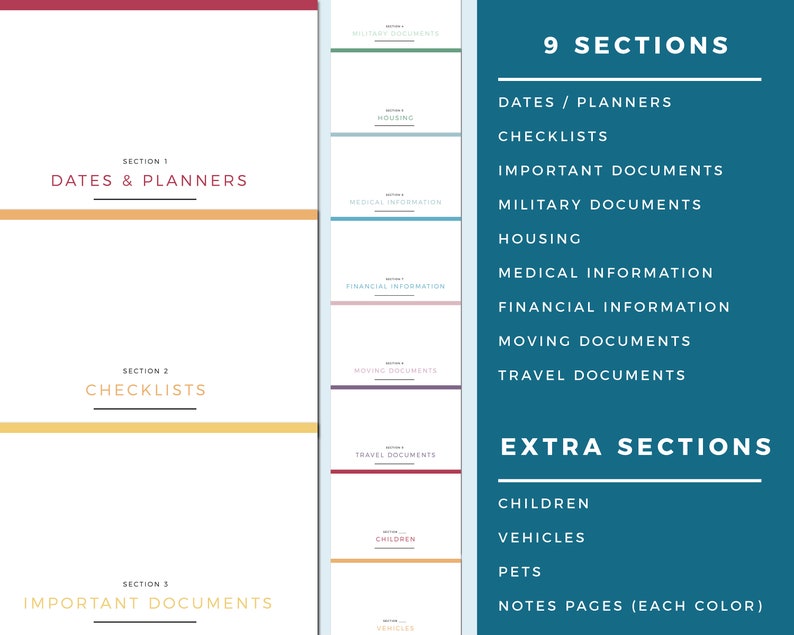 PCS Binder Printable PCS Checklist Military Move Planner - Etsy