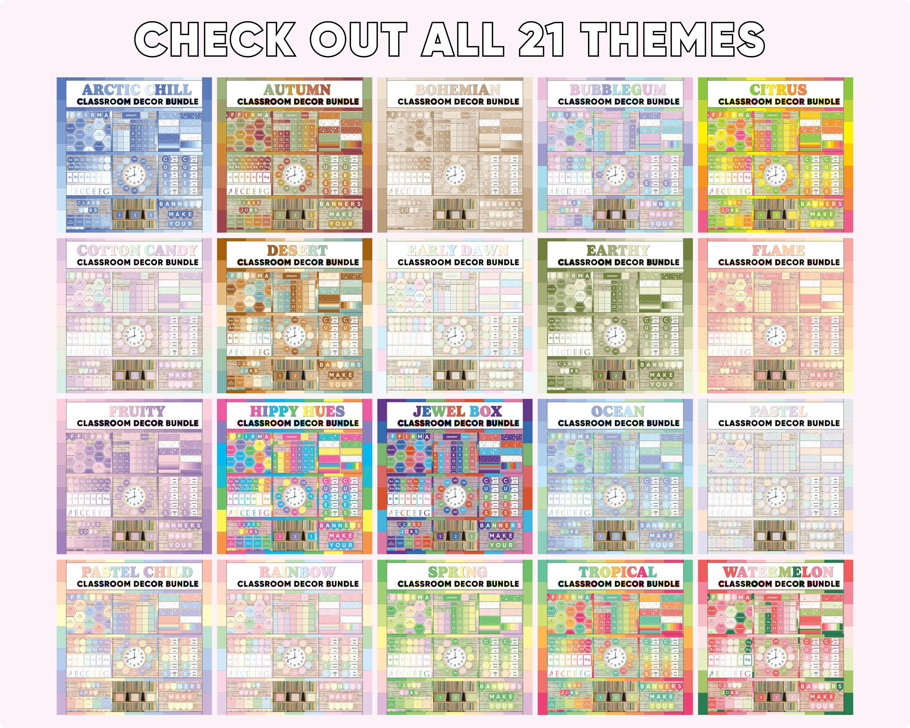 Pastel Classroom Decor Bundle | Pale Purple Pink Classroom Theme ...