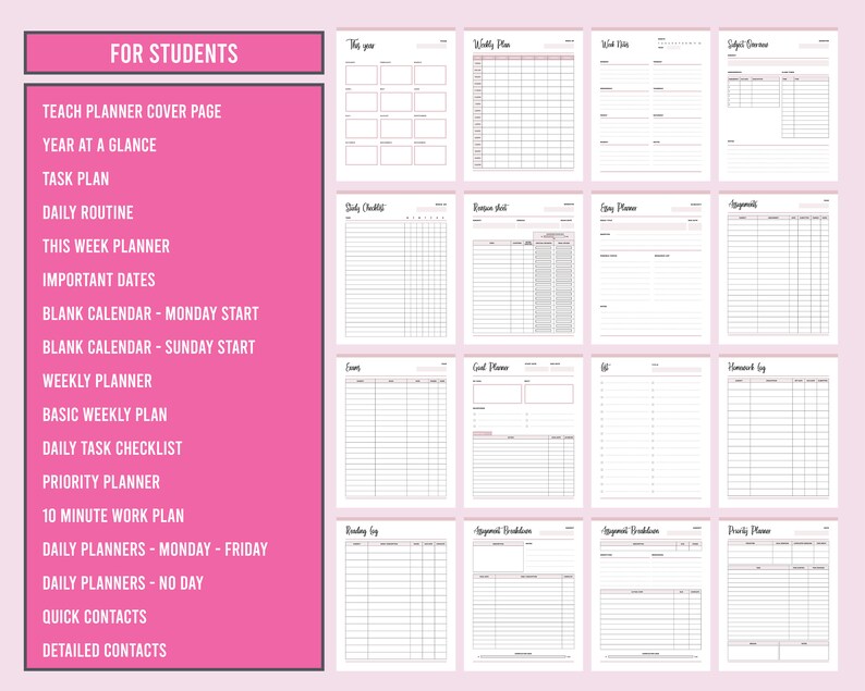 Homeschool Planner Printable | Home School Teacher Academic Planner ...