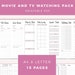 TV Episode Tracker Printable, TV Series Tracking, TV Log, Television ...
