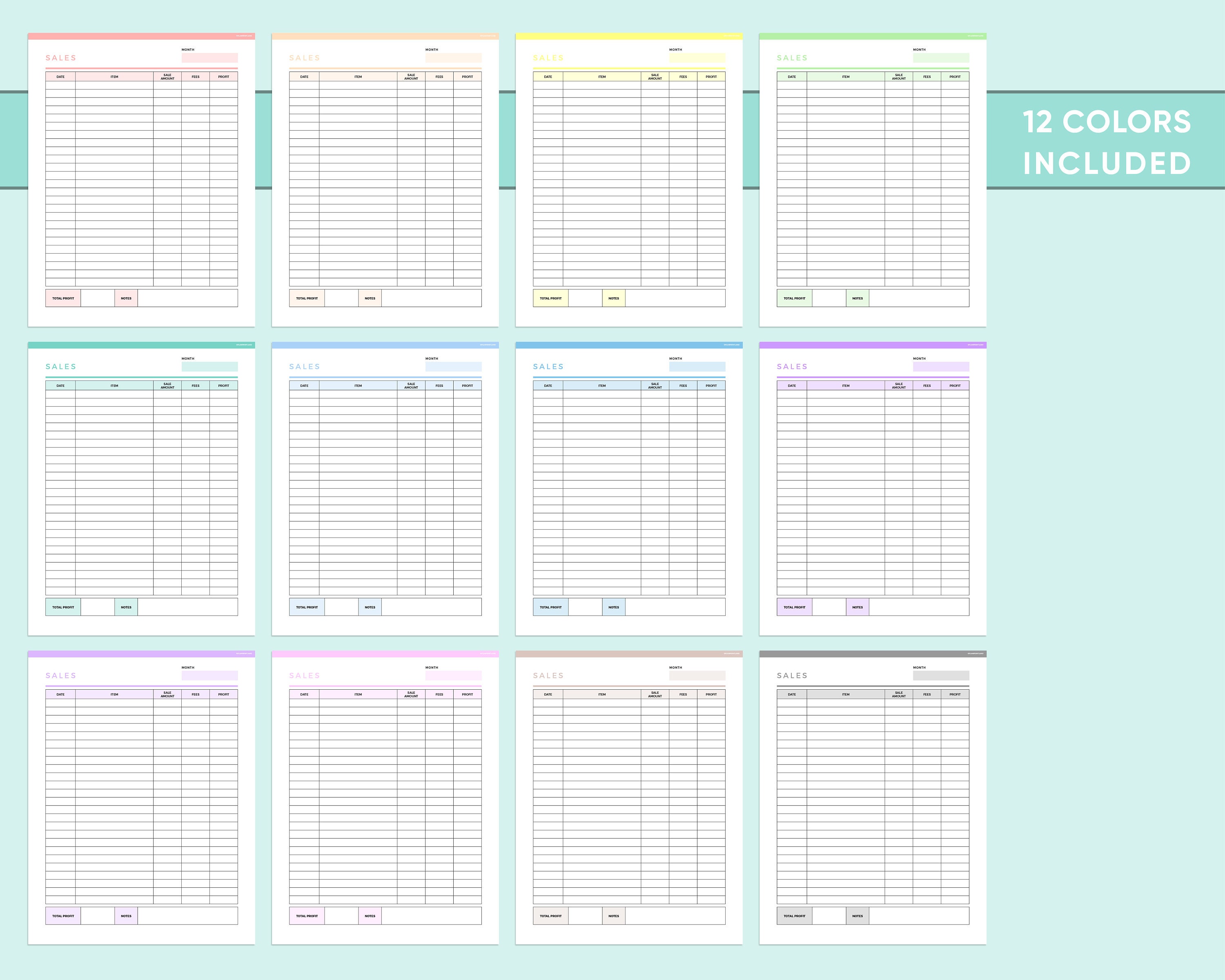 Editable Monthly Sales Tracker Printable, Fillable Order Tracker, Sales ...