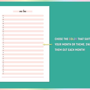 A5 One Line A Day Template, Printable Daily Sentence Tracker, Printable ...