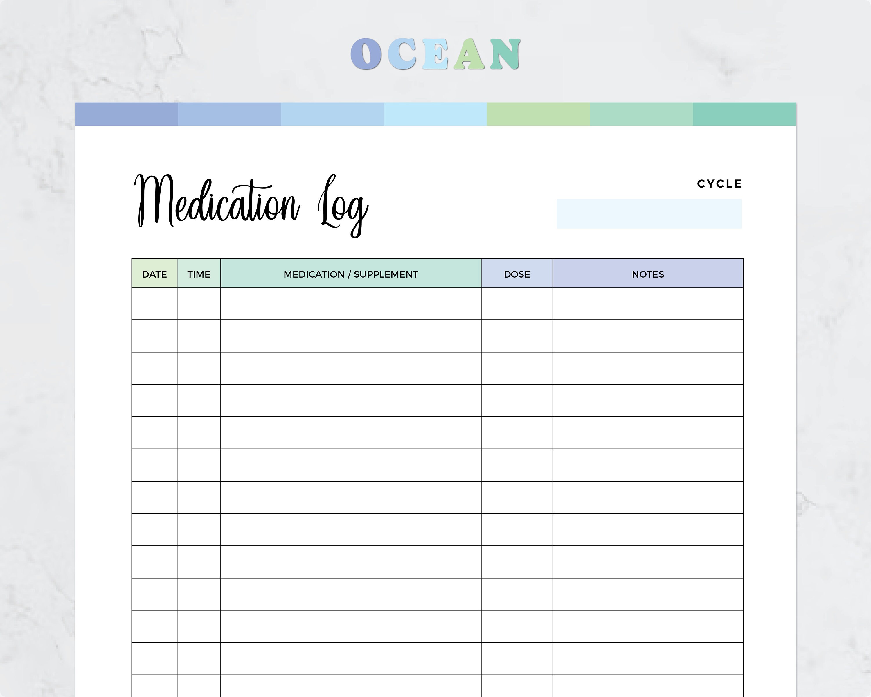 Medication Tracker Printable, Medication Log, Medicine Tracker - Etsy