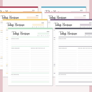 Printable Daily Horoscope Template, Zodiac Sign Horoscope Journal and ...