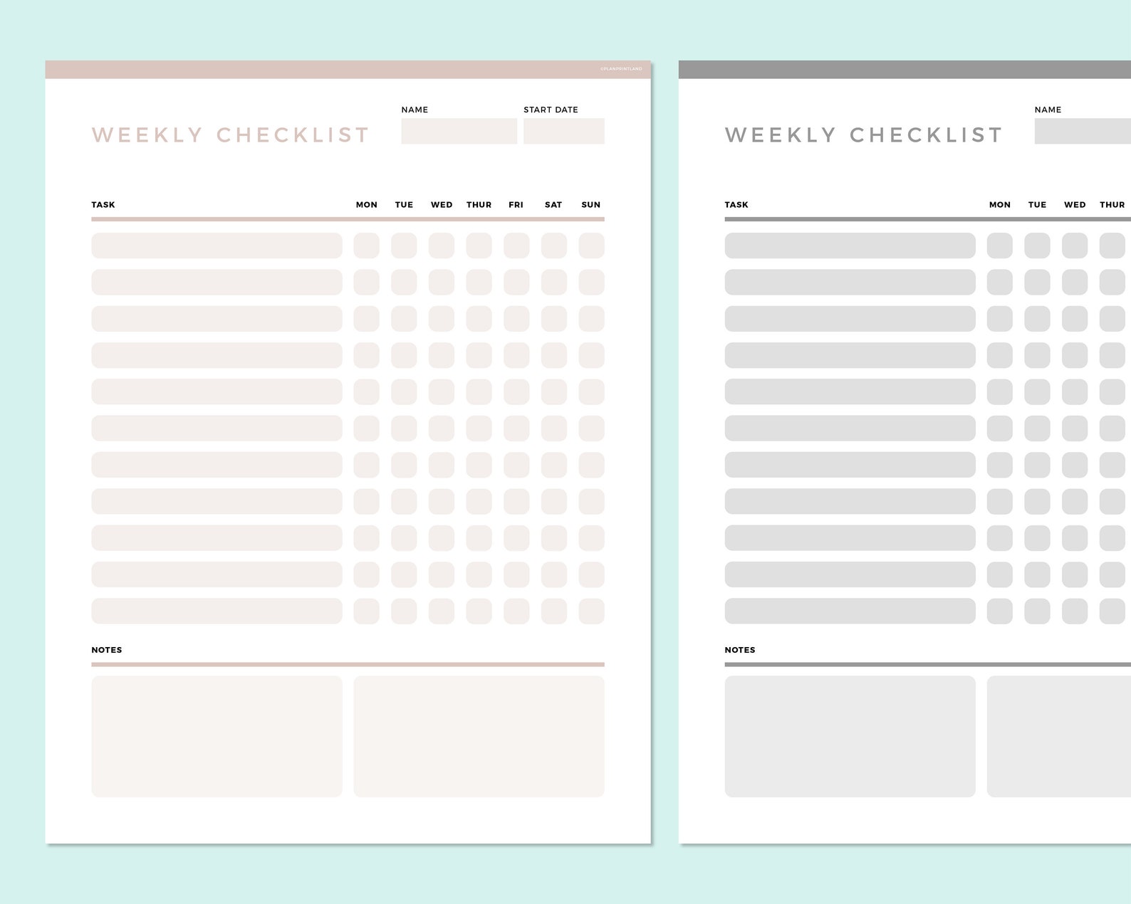 Editable Weekly Checklist Weekly Planner Weekly to Do List - Etsy