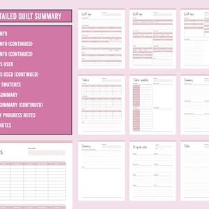 Quilting Planner Printable, Quilt Planner, Quilting Project Planner ...