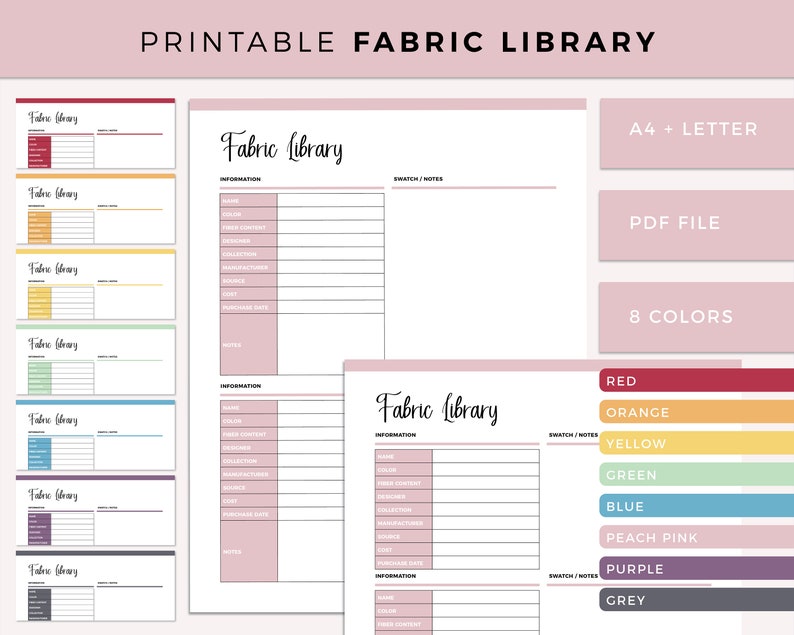Printable Fabric Library for Quilting and Sewing Fabric - Etsy